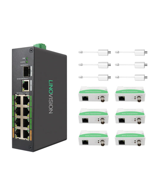 8口PoE+同轴以太网 (EOC) 混合UltraReach ePoE交换机套装 | LINOVISION CHINA