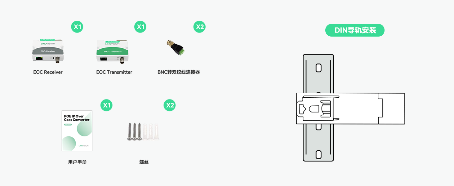 UltraReach POE+EOC同轴以太网转换器 | LINOVISION CHINA
